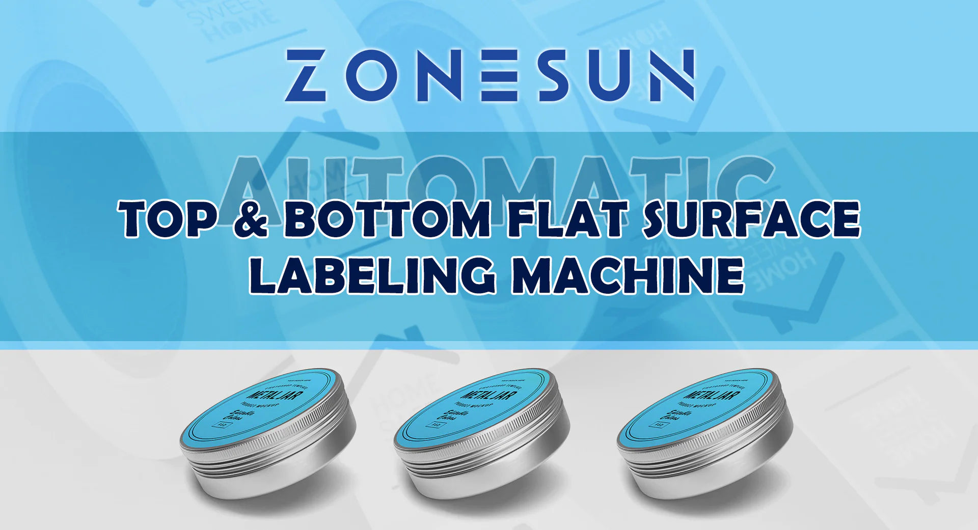 ZONESUN ZS-TB602 Automatic Top & Bottom Flat Surface Labeling Machine ...