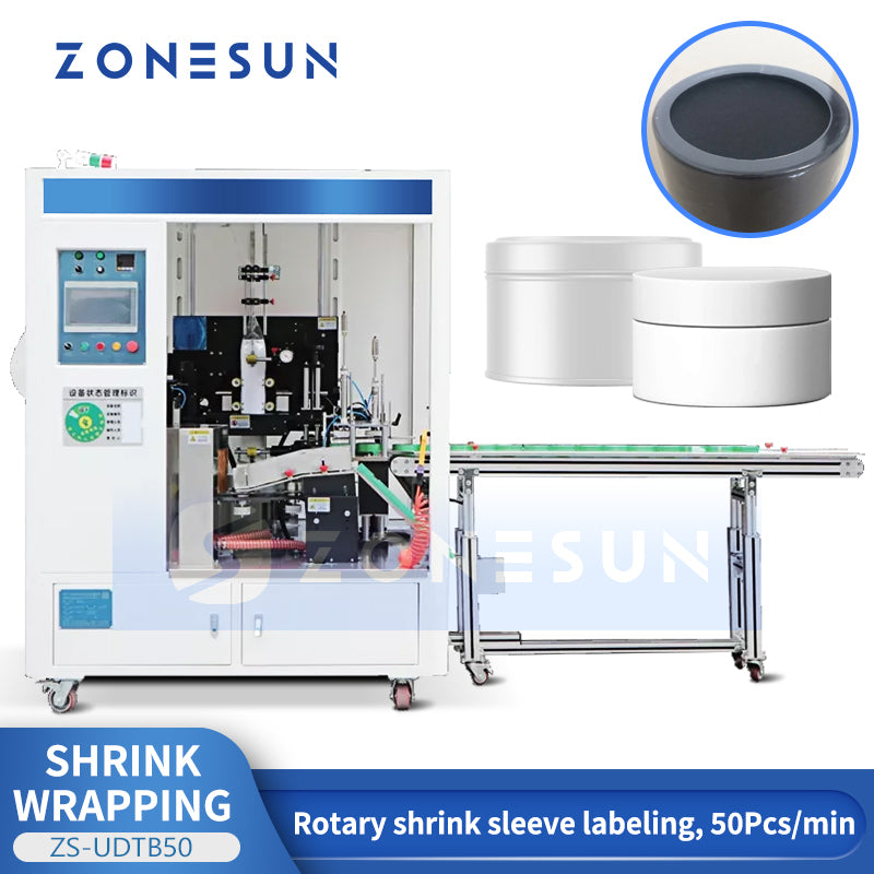 Zonesun ZS-UDTB50 Rotary Shrink Sleeve Labeling Machine – Zonesun Auto Pack