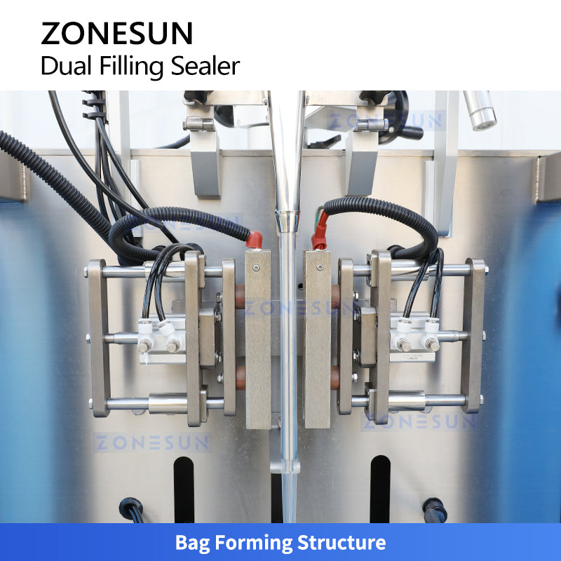 ZONESUN ZS-FS240 Servo Powder & Liquid Dual Filling Sealing Machine ...