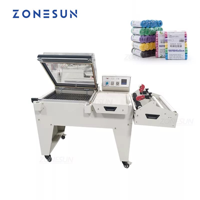 ZONESUN Semi-automatic Heat Shrink Film Bag Heat Sealing Shrink Wrappi ...