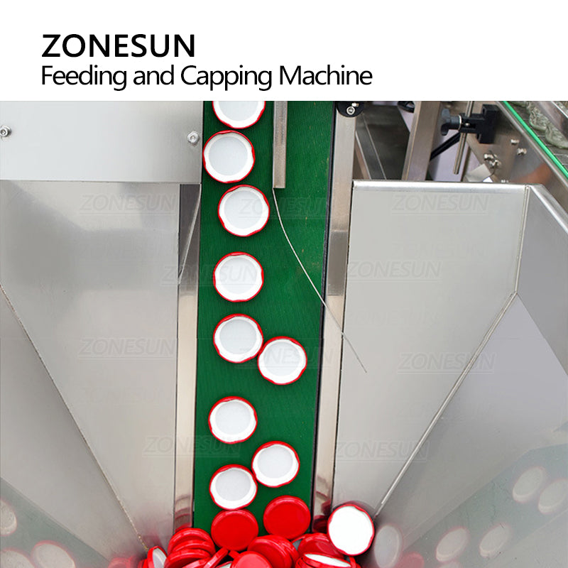 ZONESUN ZS-XGVS1 Automatic Vacuum Capping Machine With Cap Feeder ...
