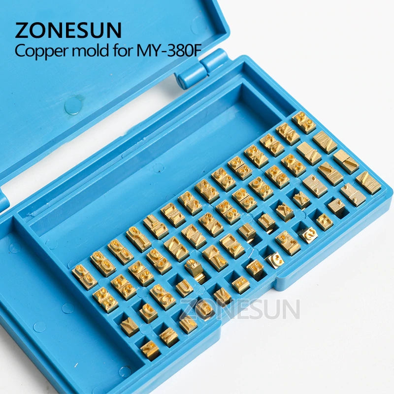 ZONESUN MY380 Alphabet Letter Fonts of Ribbon Printer Heat Stamping ...