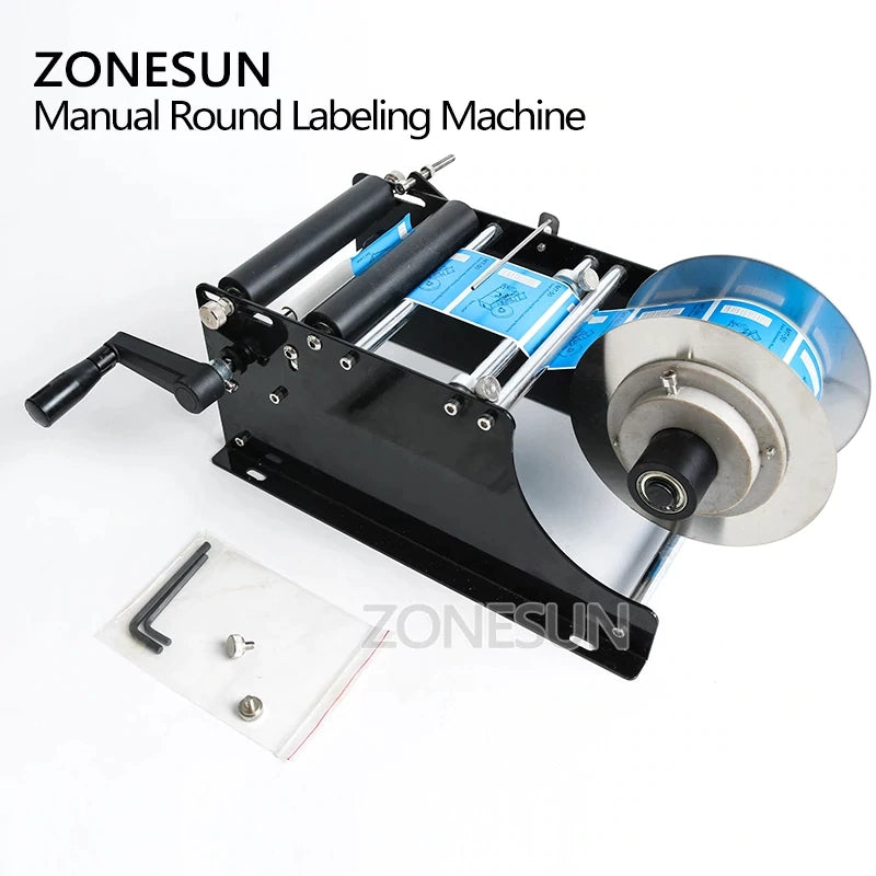 ZONESUN ZS-50 Manual Round Bottle Labeling Machine – Zonesun Auto Pack