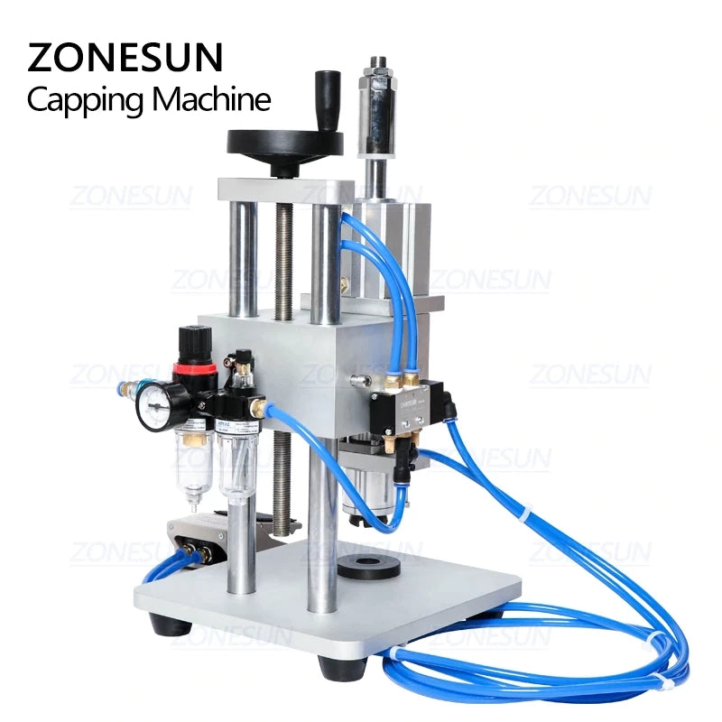 ZONESUN 13/15/20mm Pneumatic Plastic And Aiuminium Capping Machine – Zonesun Auto Pack