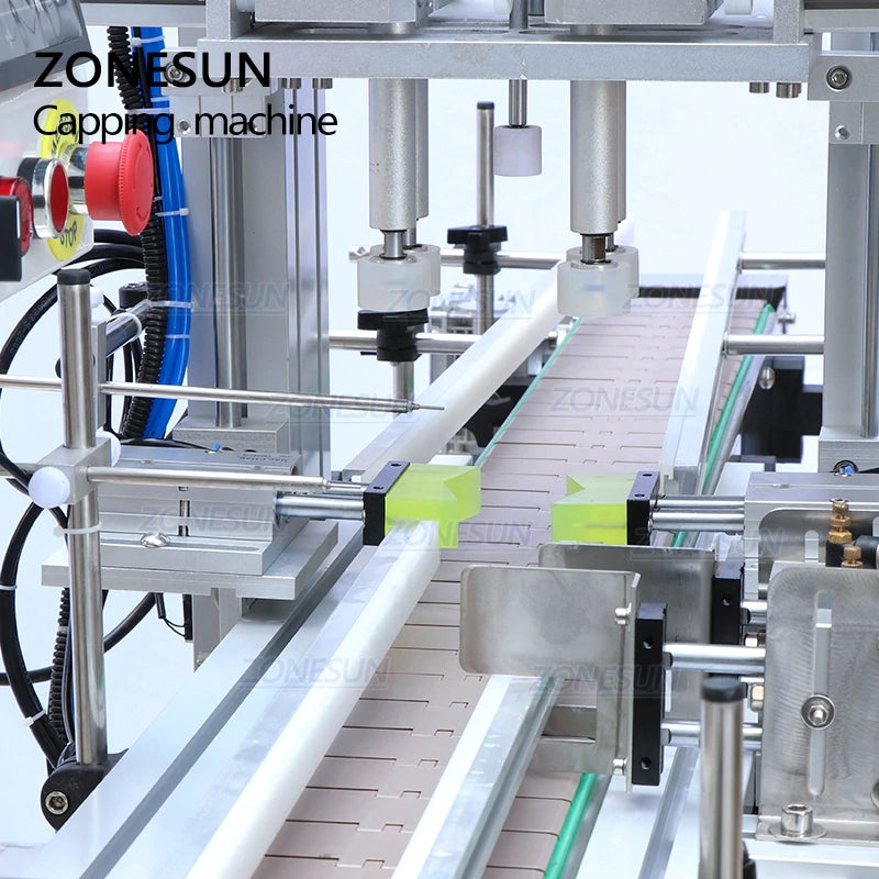 Zonesun ZS-FAL180P Automatic 4-Head Liquid Filling Capping Machine Wit ...