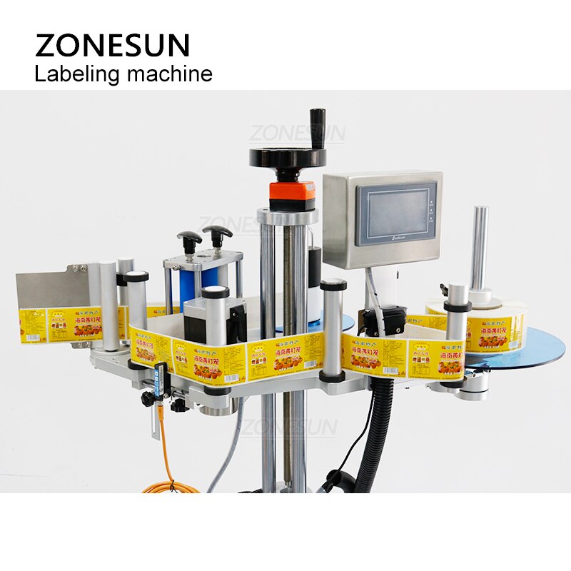 ZONESUN ZS-TB852 Bottle Flat Surface Sticker Label Applicator Side Carton Square Jar Sanitizer ...