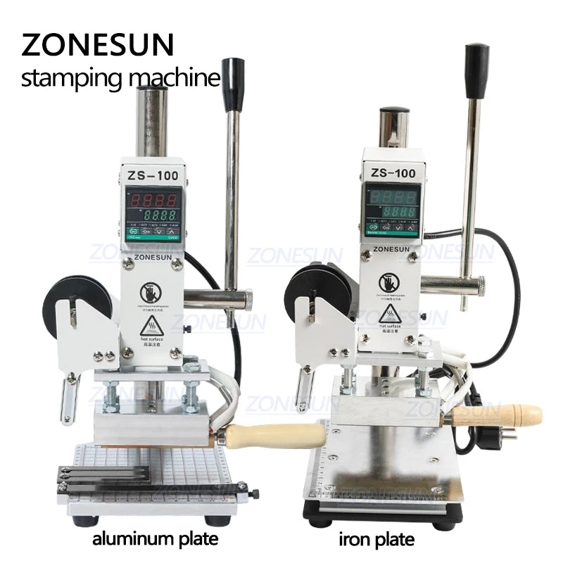 ZONESUN ZS-100 5x10cm Manual Hot Foil Stamping Machine – Zonesun Auto Pack